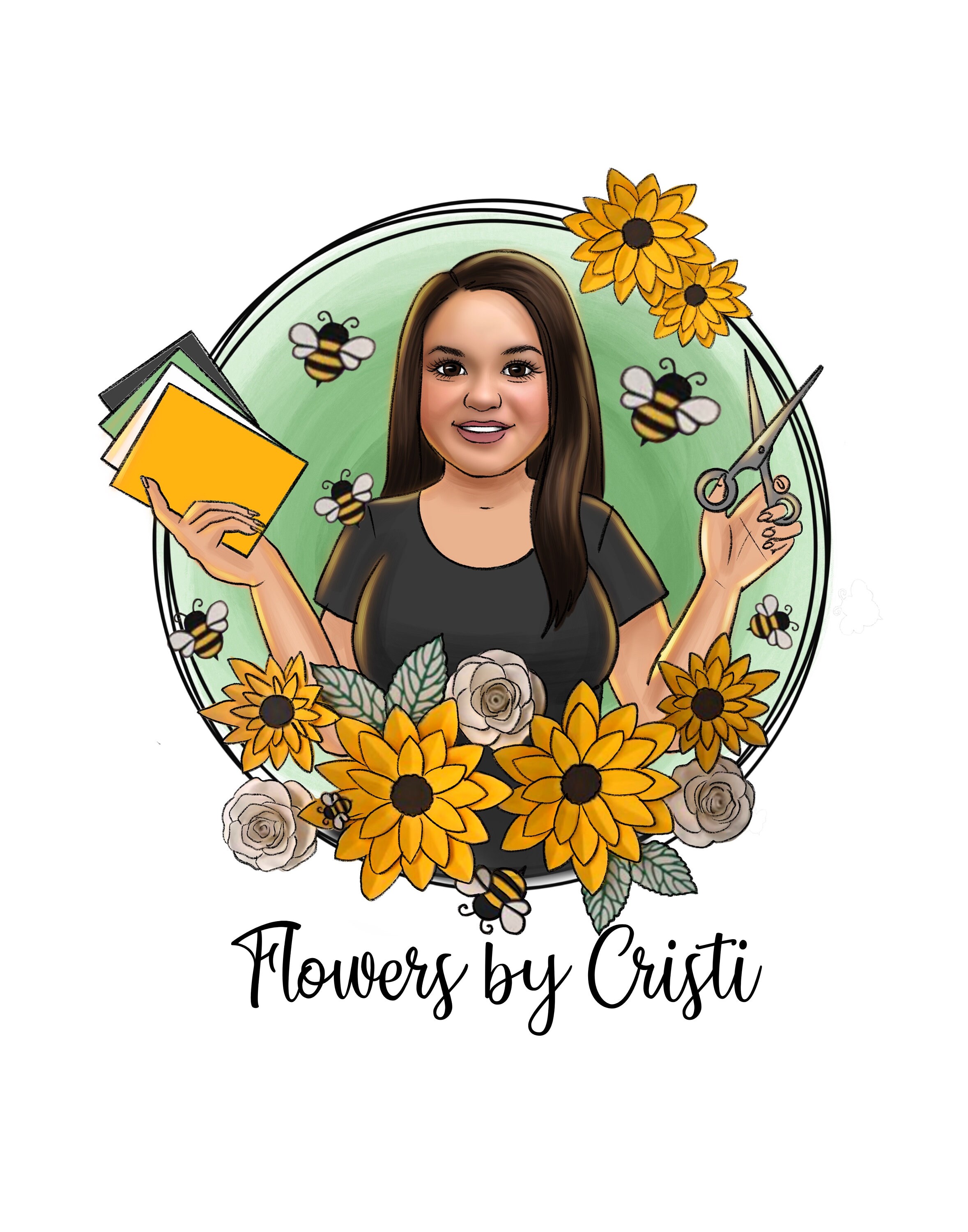 Crafter Logo Design Cartoon Logo Cartoon Portrait Tumbler | Etsy