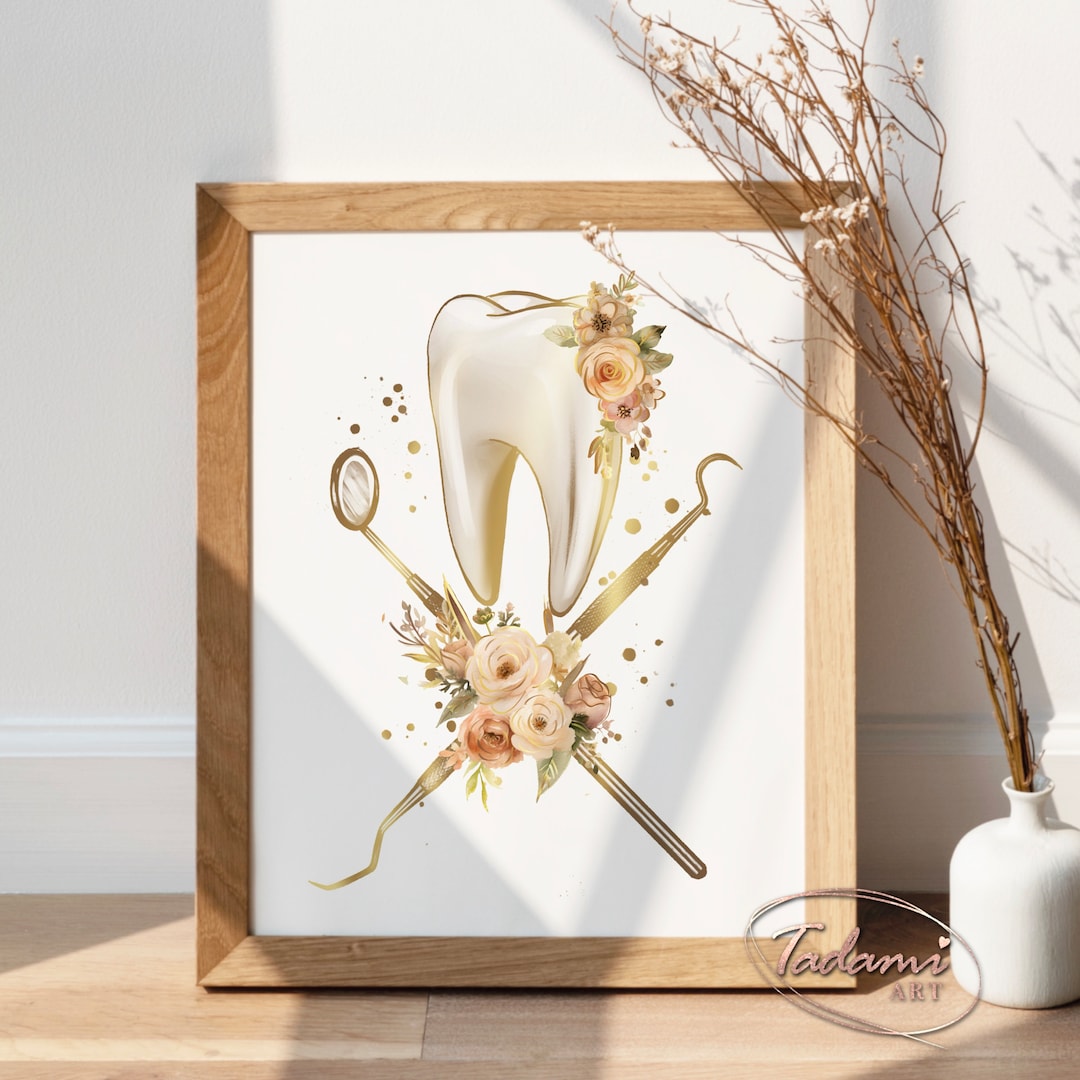 Dental Clinic Decor, Tooth Anatomy Art, Dental Artwork, Stomatology ...