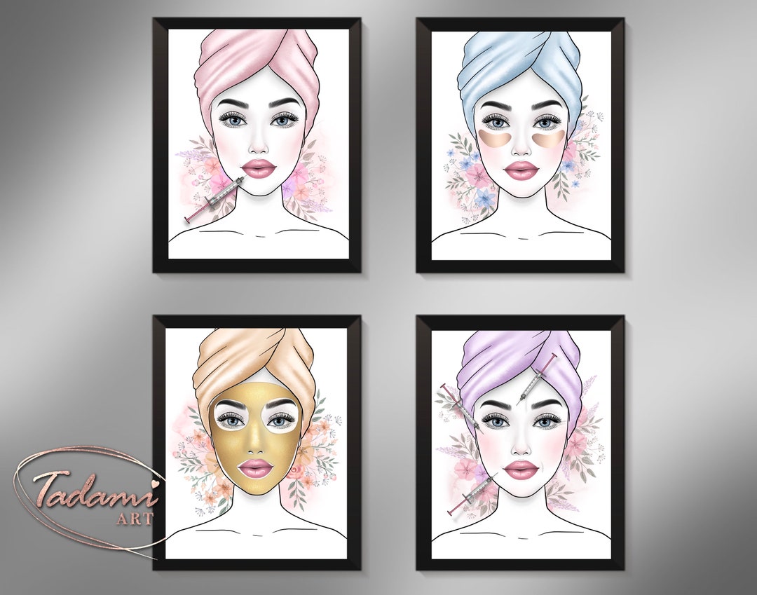 Beauty Wall Art Spa Poster Cosmetologist Gift Botox Injection Aesthetic ...