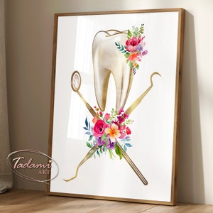 15 Dental Poster, Tooth Anatomy Art, Dental Clinic Decor, Dentist Gift ...