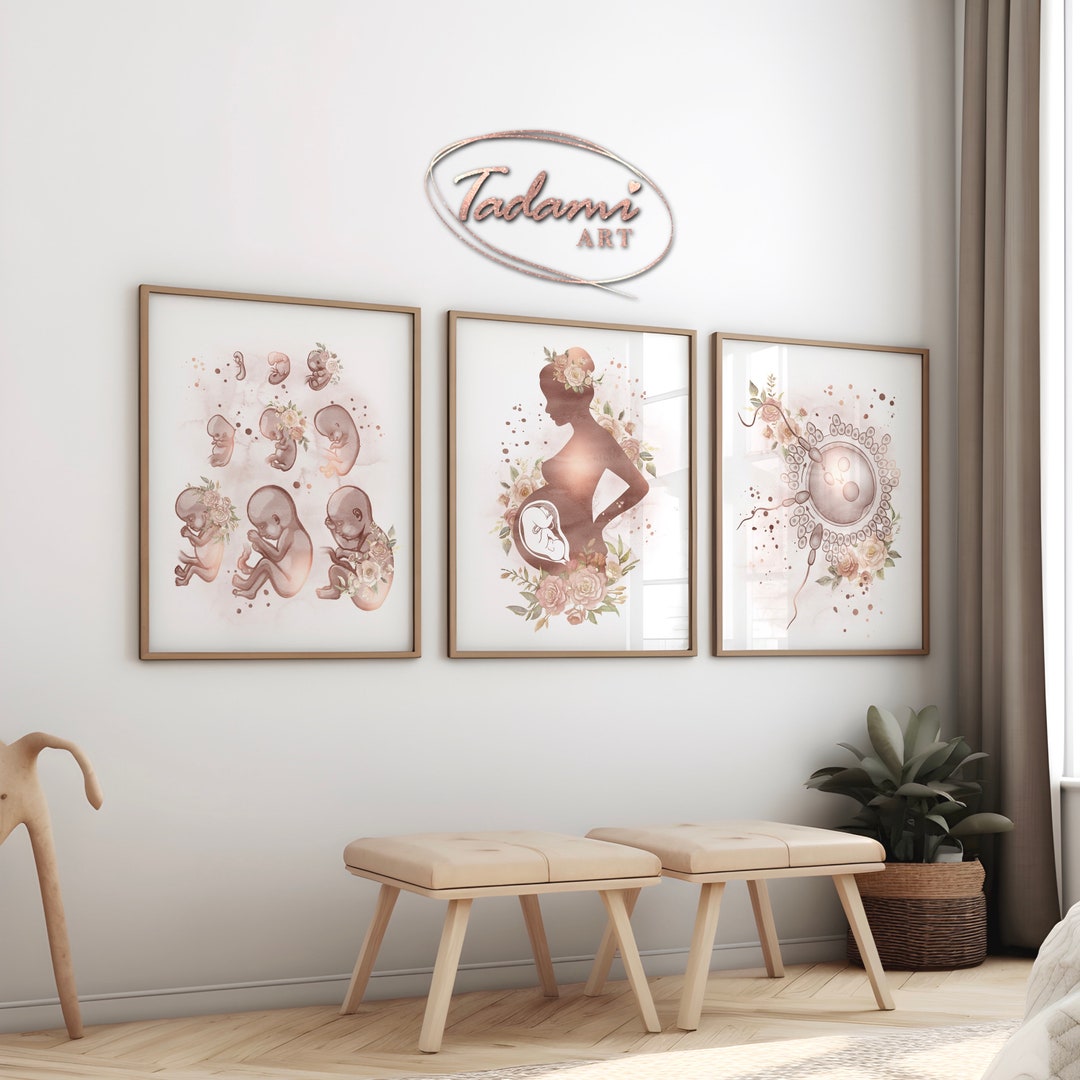 Pregnancy Wall Art, Fertility Poster, OBGYN Art, Gynecologist Gift ...
