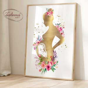 Fertilization Poster, OBGYN Wall Art, Gynecologist Gift, Obstetrics ...