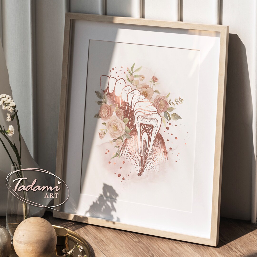 Dentistry Art, Dental Poster, Tooth Wall Art, Dentist Gift, Dental ...