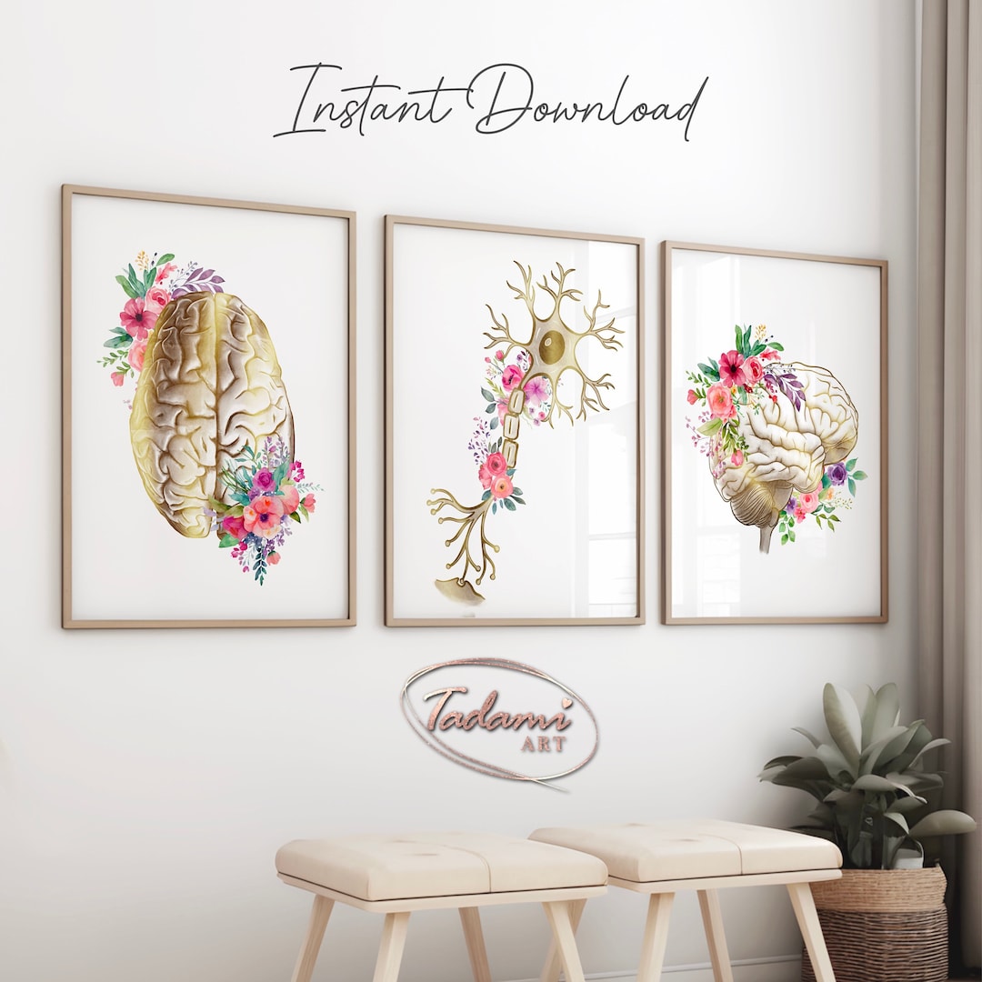 Neurology Poster, Medical Art, Brain Anatomy Art, Neurologist Gift ...