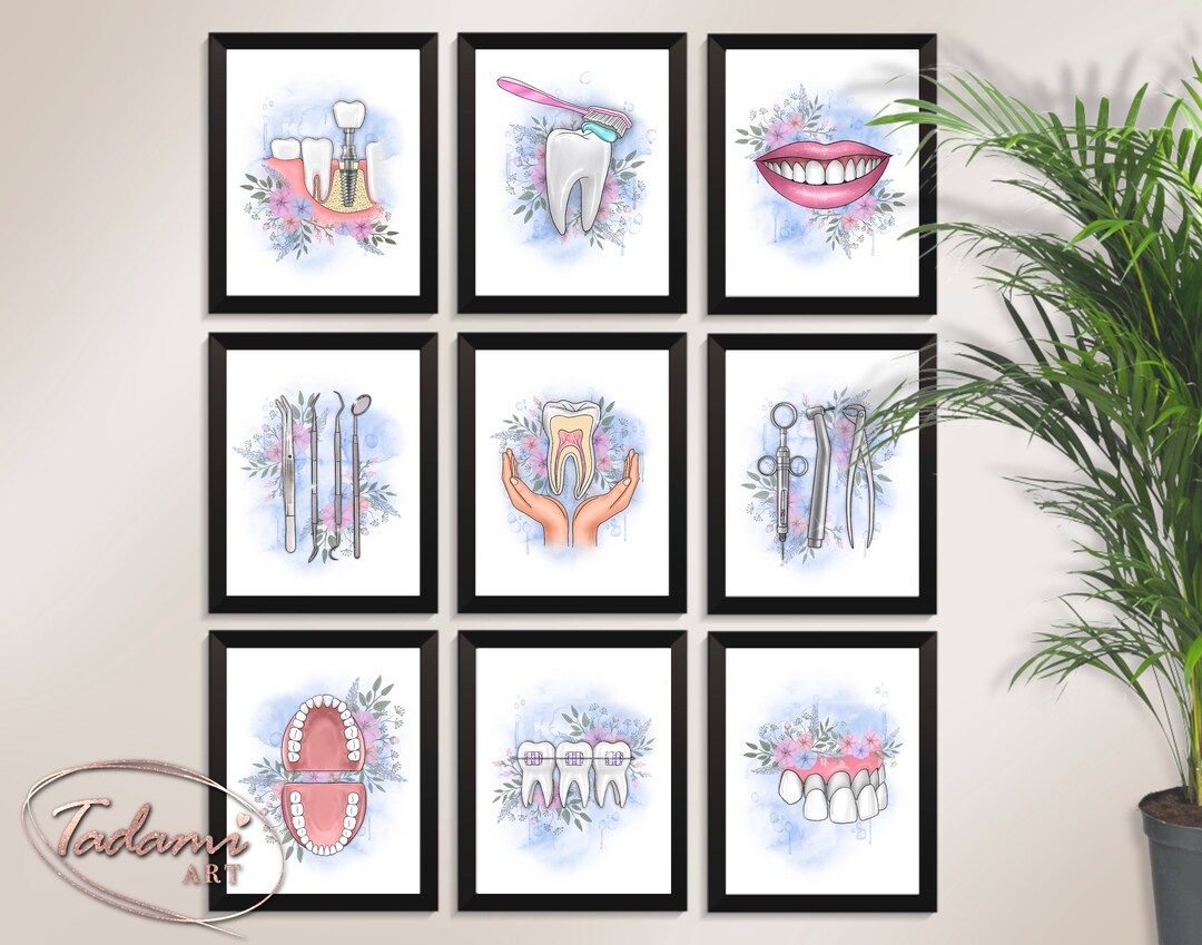 Dental Wall Art, Tooth Anatomy Print, Dentist Gift, Dental Clinic ...