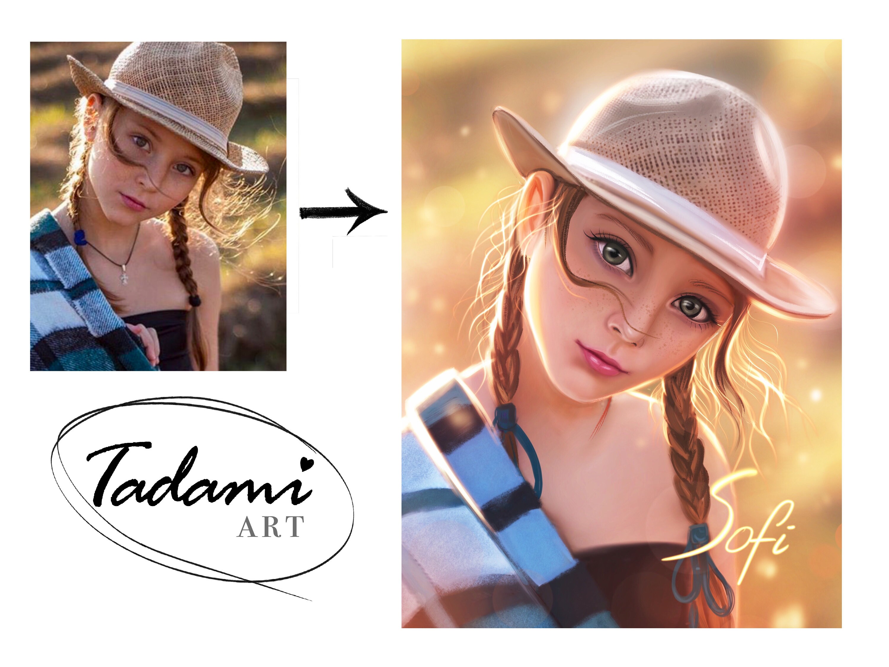 Digital Art Custom Digital Portrait Realistic Portrait from - Etsy France