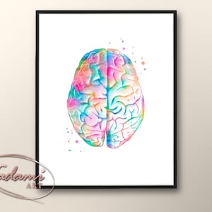 Neurology Wall Art, Brain Anatomy Print, Nervous System Art, Neuron ...