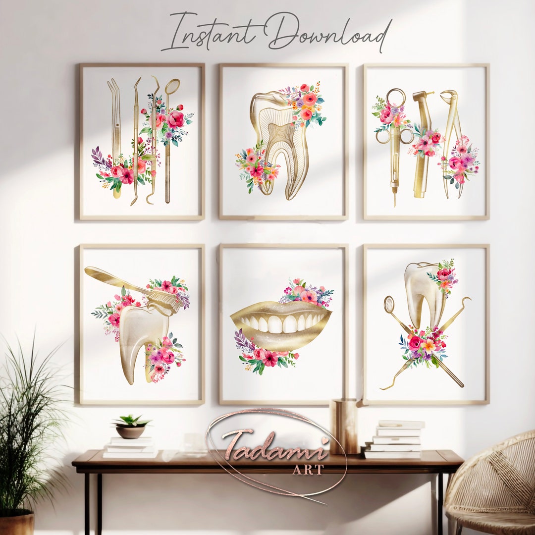 Tooth Anatomy Art, Dental Poster, Dental Clinic Decor, Dentistry Print ...