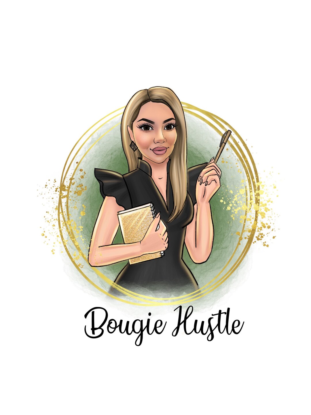 Custom Portrait Cartoon Logo Design Commission Portrait Business logo ...