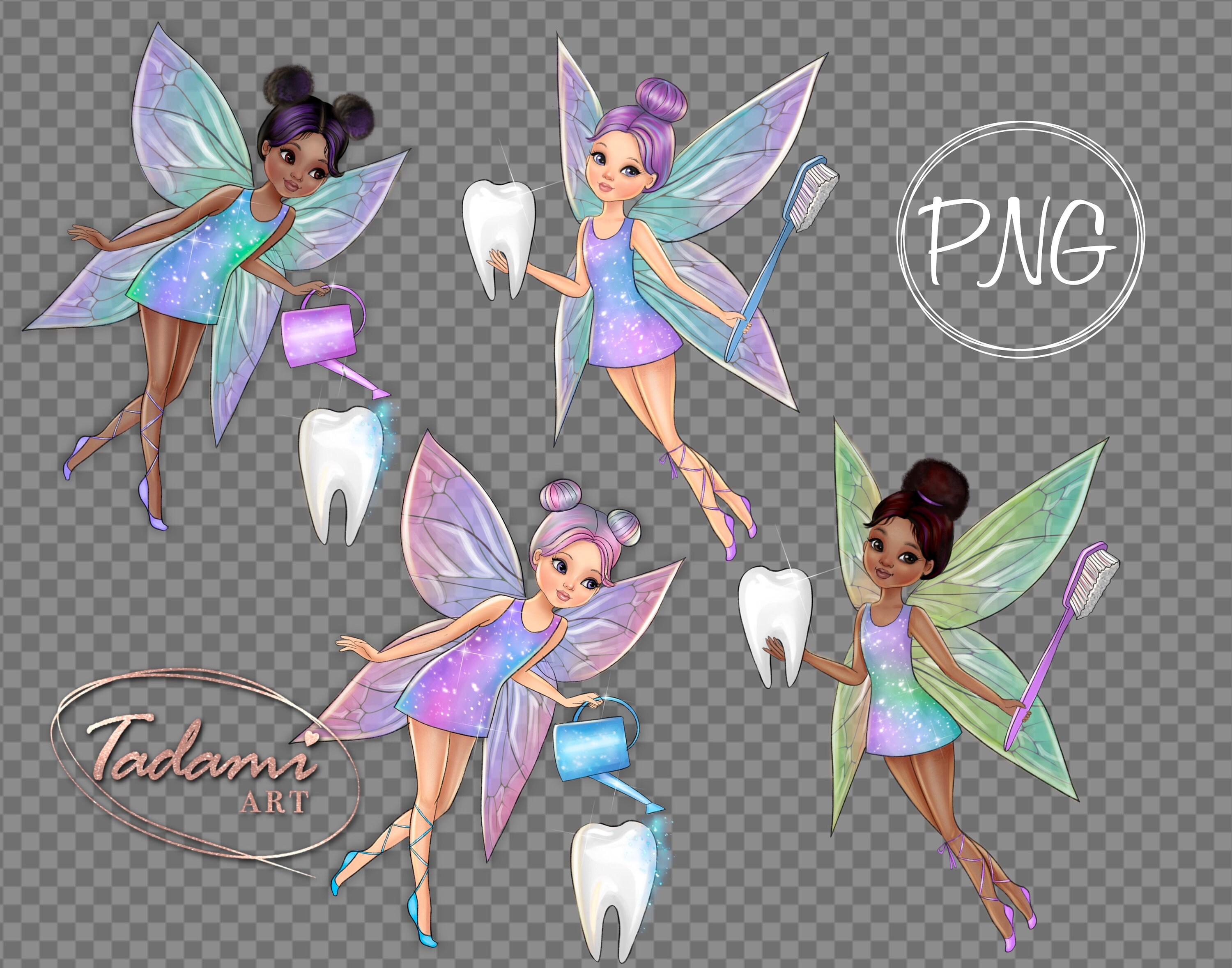 4 Tooth Fairy Clipart Dental Clipart Medical Clipart PNG | Etsy
