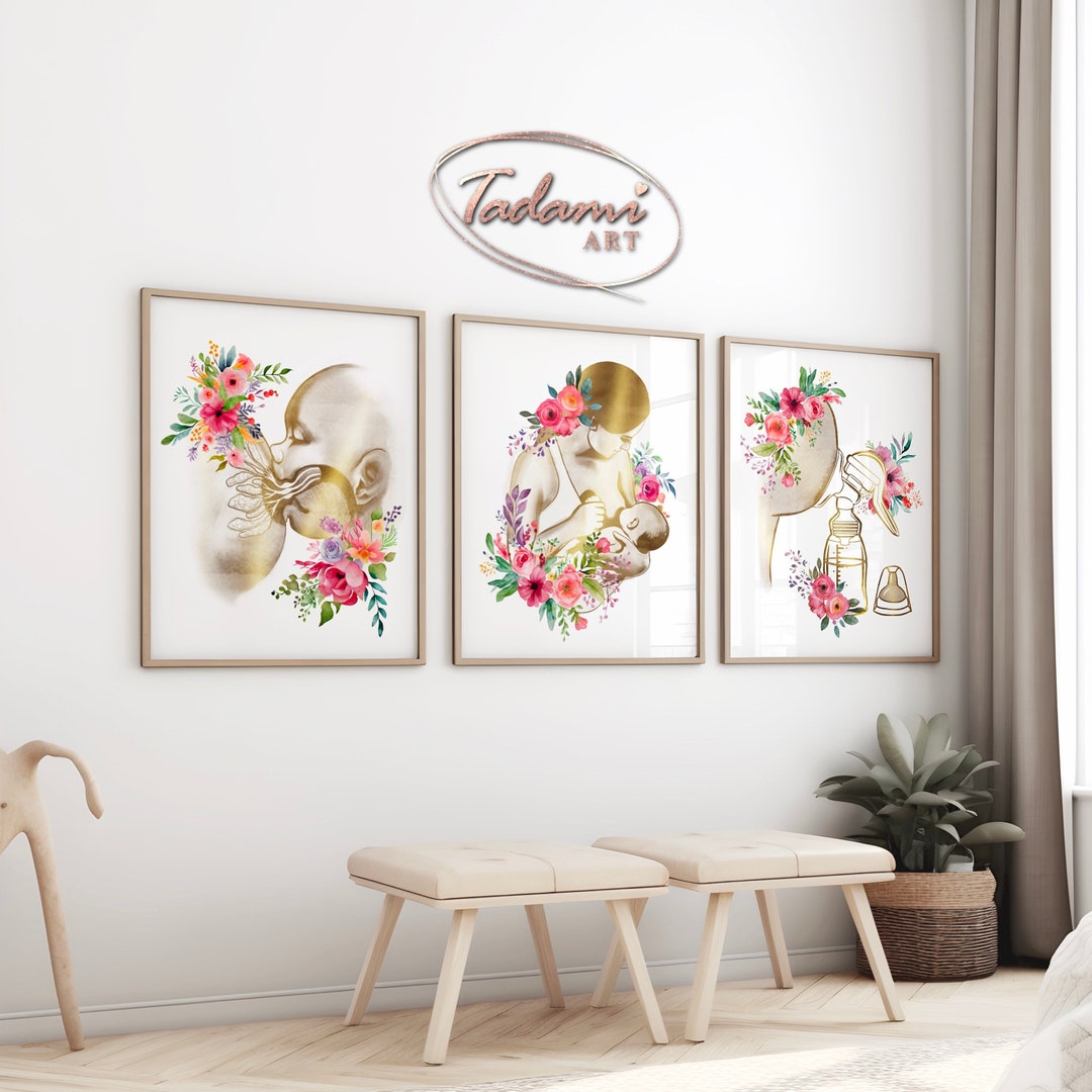 Lactation Wall Art, Breastfeeding Poster, Breast Milk Art, Maternity ...