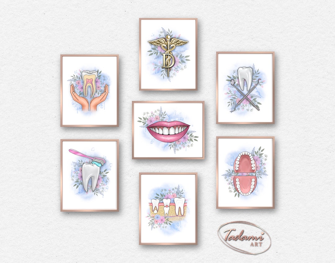 Dental Clinic Decor Tooth Wall Art Healthy Smile Poster - Etsy