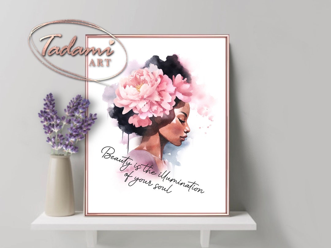 Beauty Quotes, Beauty Poster Watercolor, Inspirational Quote, Fashion ...