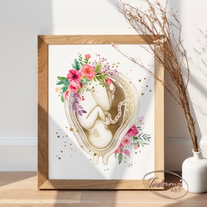 Fertilization Poster, OBGYN Wall Art, Gynecologist Gift, Obstetrics ...