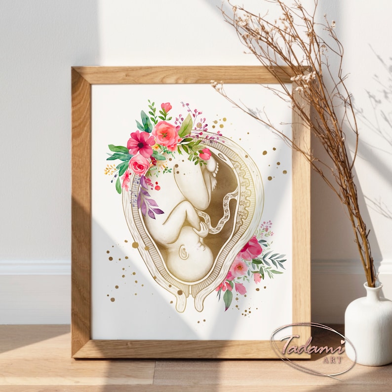 Fertilization Poster, OBGYN Wall Art, Gynecologist Gift, Obstetrics ...