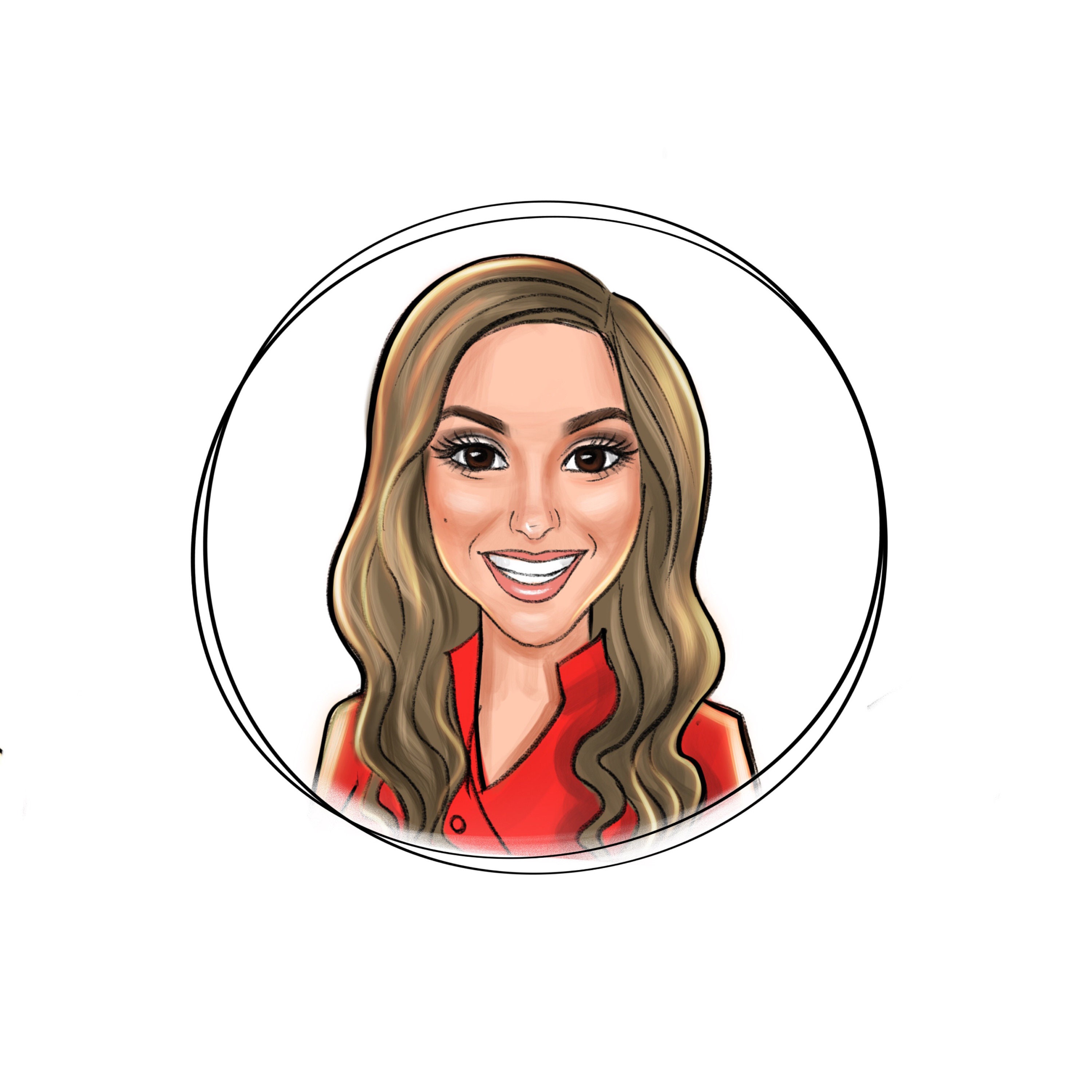 Digital Cartoon Portrait Custom Social Media Logo Cartoon - Etsy