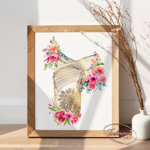 Breast Anatomy Art Print, Floral Mammary Gland Poster (digital Download ...