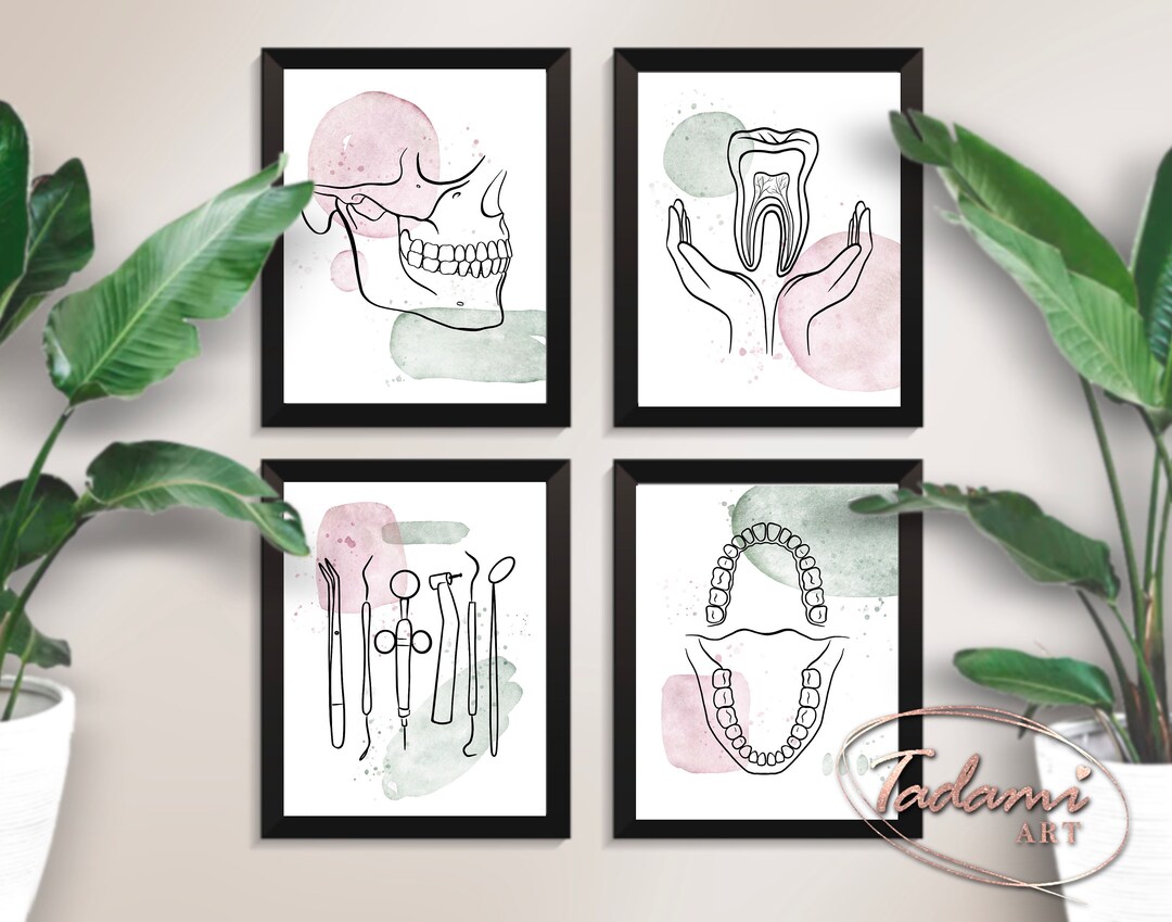 Abstract Tooth Anatomy Posters Watercolor Dentist Gift Dental - Etsy