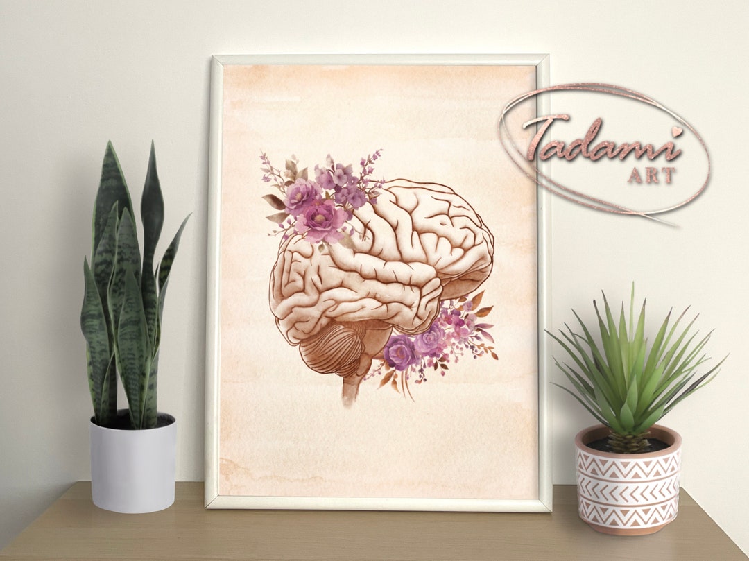 Vintage Brain Anatomy Art Neurology Art Neuroscience Artwork - Etsy