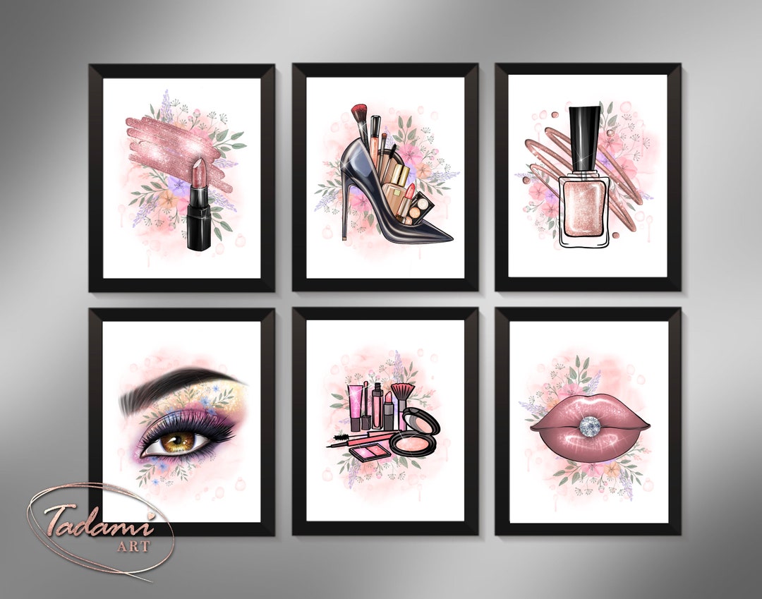 6 High Fashion Cosmetic Makeup Accessories Art Fashion Stylist Set ...