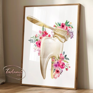 Dental Wall Art, 20 Tooth Poster, Dental Clinic Decor, Dentist Gift ...