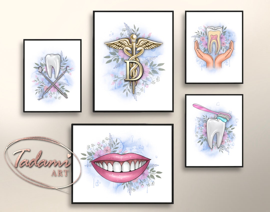 Dental Poster, Tooth Anatomy Art, Dental Clinic Decor, Dentist Gift ...