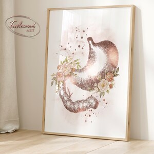 Gastroenterology Art, Digestive System Anatomy, Gastroenterologist Gift ...