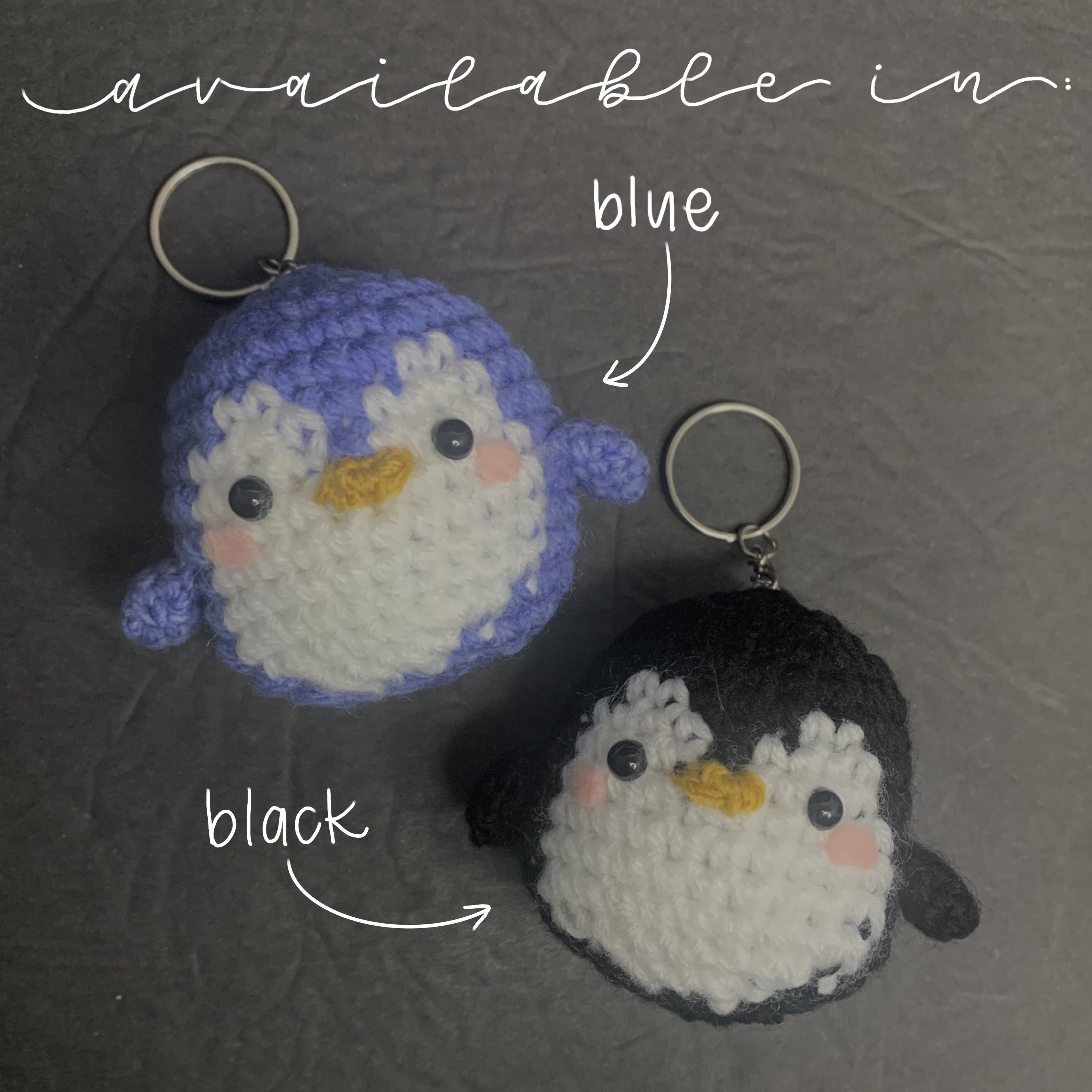 Amigurumi Crochet Penguin Keychain Handmade Cute Bag Accessory Gift ...