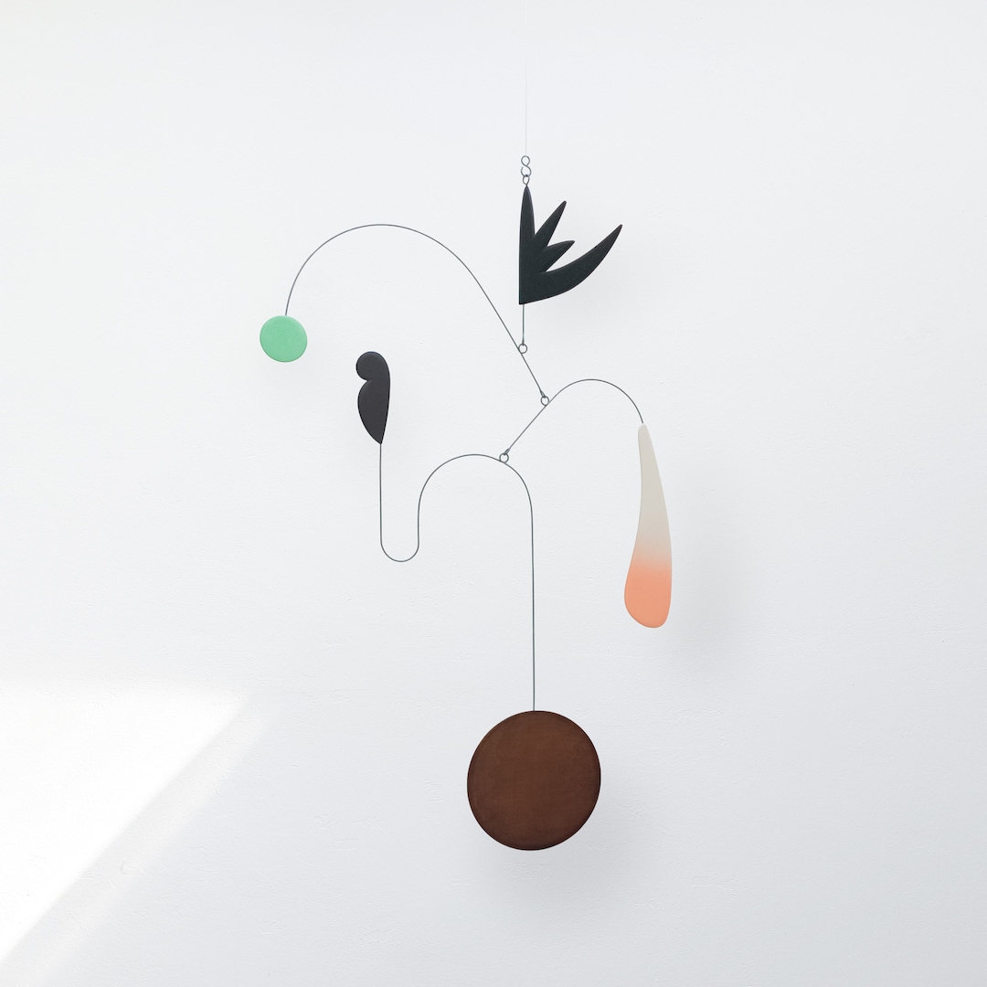 Midcentury Modern Hanging Mobile | Kinetic Wood Sculpture - Etsy