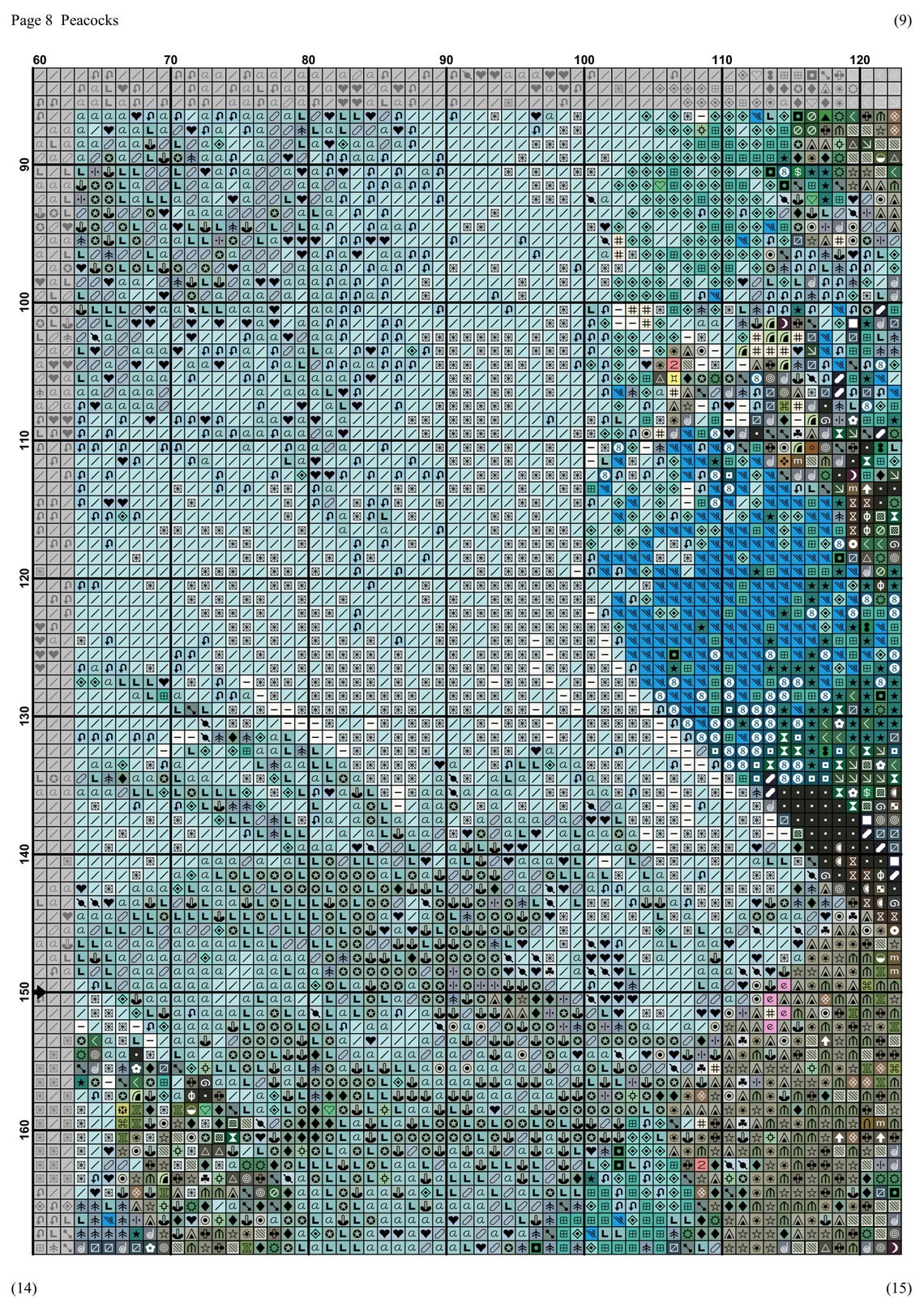 Peacock Cross Stitch Pattern Cross Stitch Pattern Bird Cross - Etsy