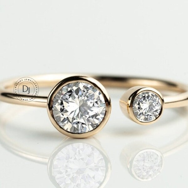 Two Stone Ring - Etsy