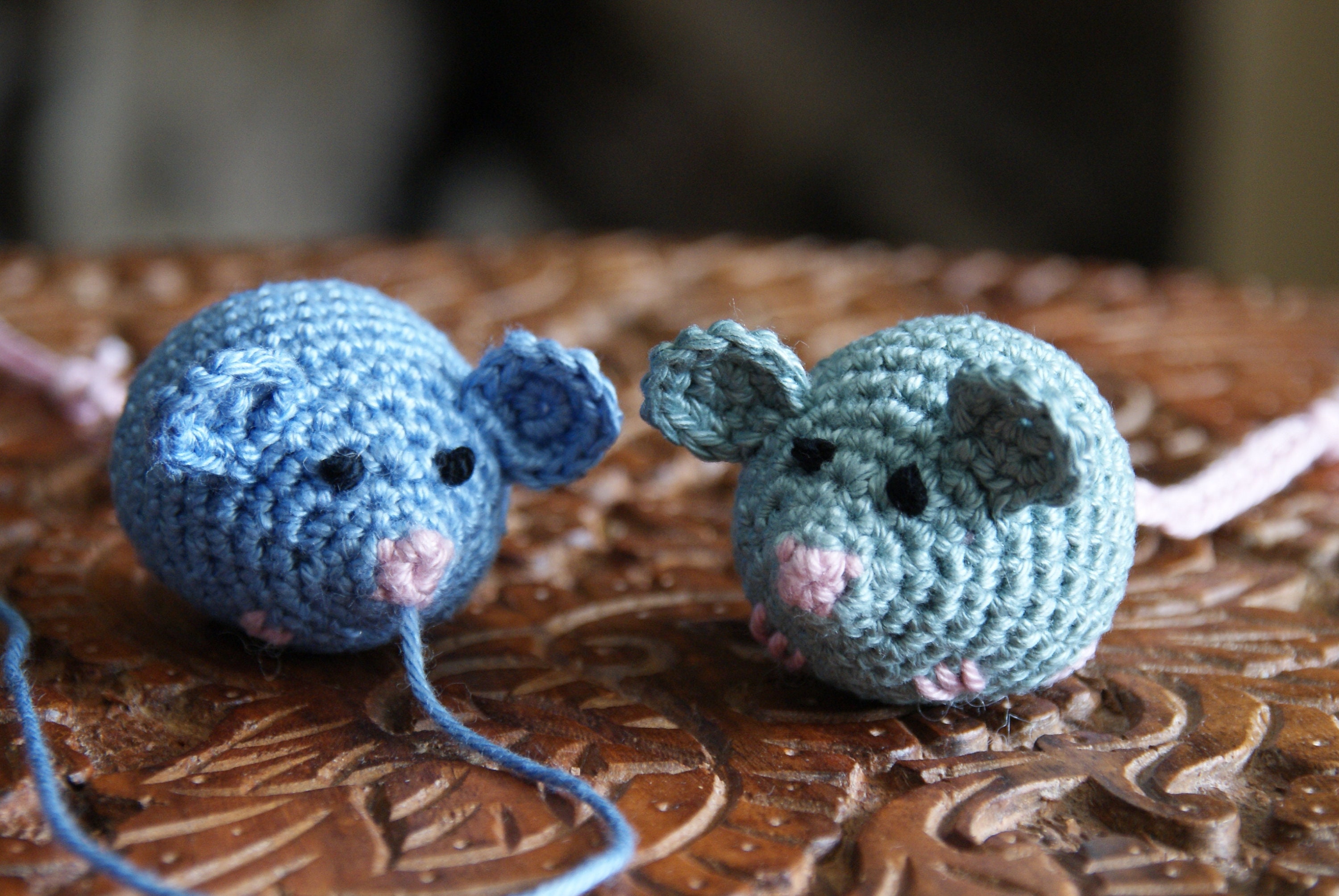 Mouse Cat Teaser Toy Crochet Pattern PDF in 4 Languages: - Etsy