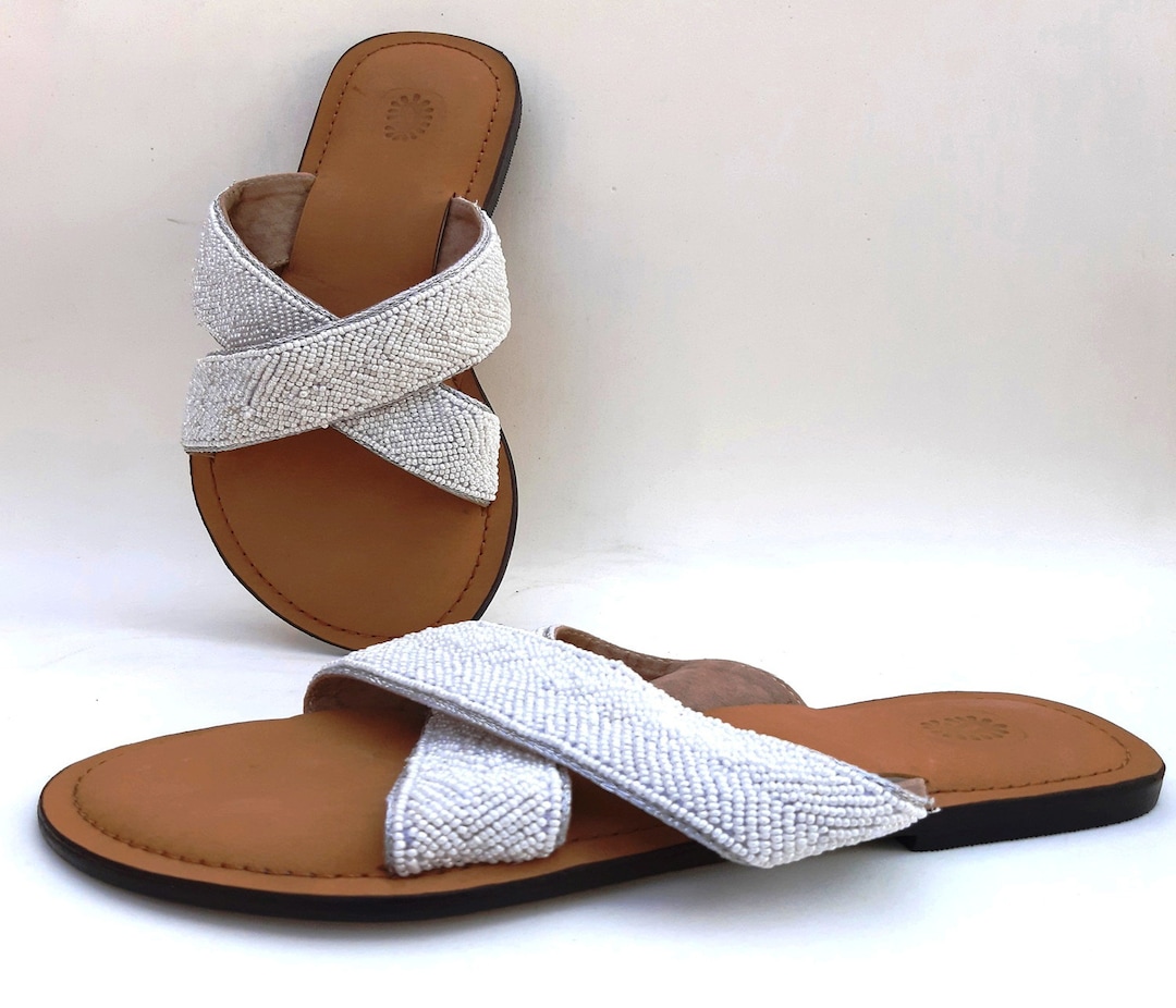 Leather Criss Cross Slipper - Etsy