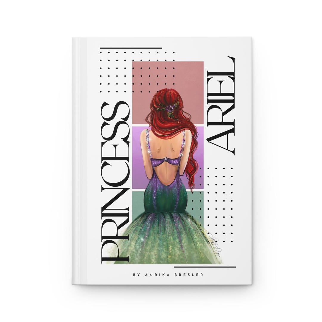 Hardcover Journal Matte, Ariel Inspired Art - Beautiful Notebook ...