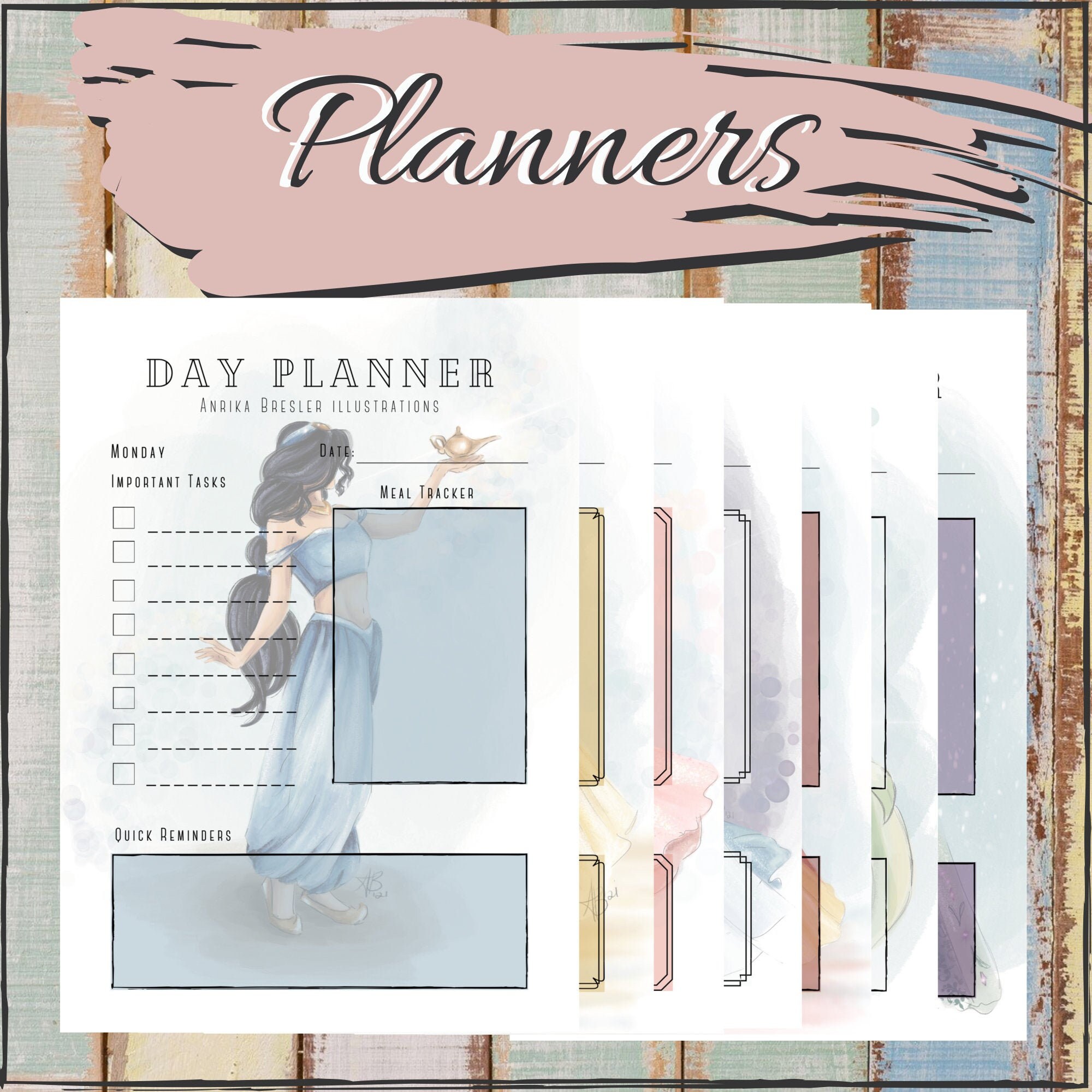 Printable Day Planner Inserts: the Princess Collection - Etsy UK