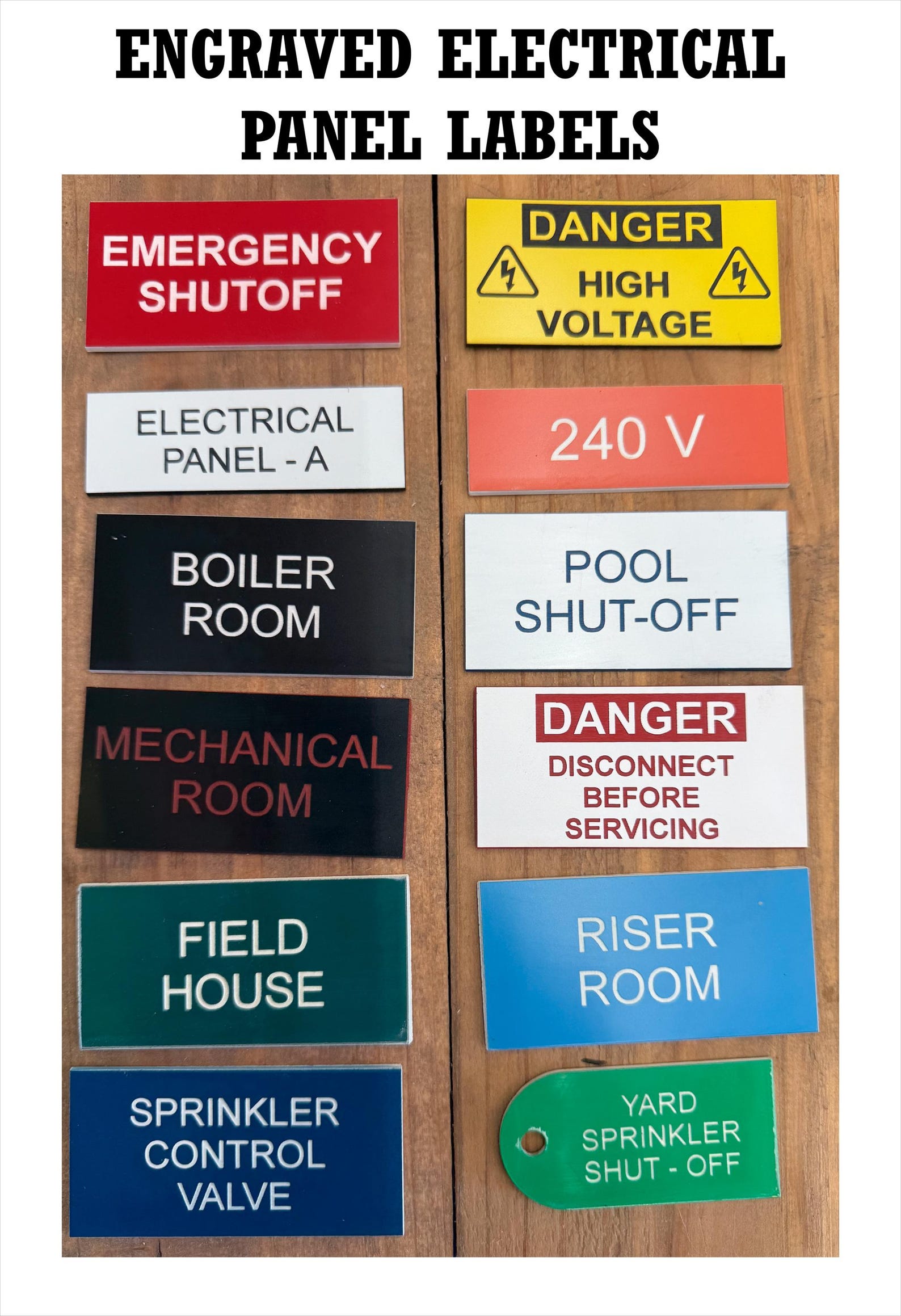 Electrical Panel Labels | Custom Engraved Panel Label | Breaker Panel ...