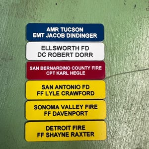 Firefighter Accountability Tag Custom Engraved Gear ID for Incident ...