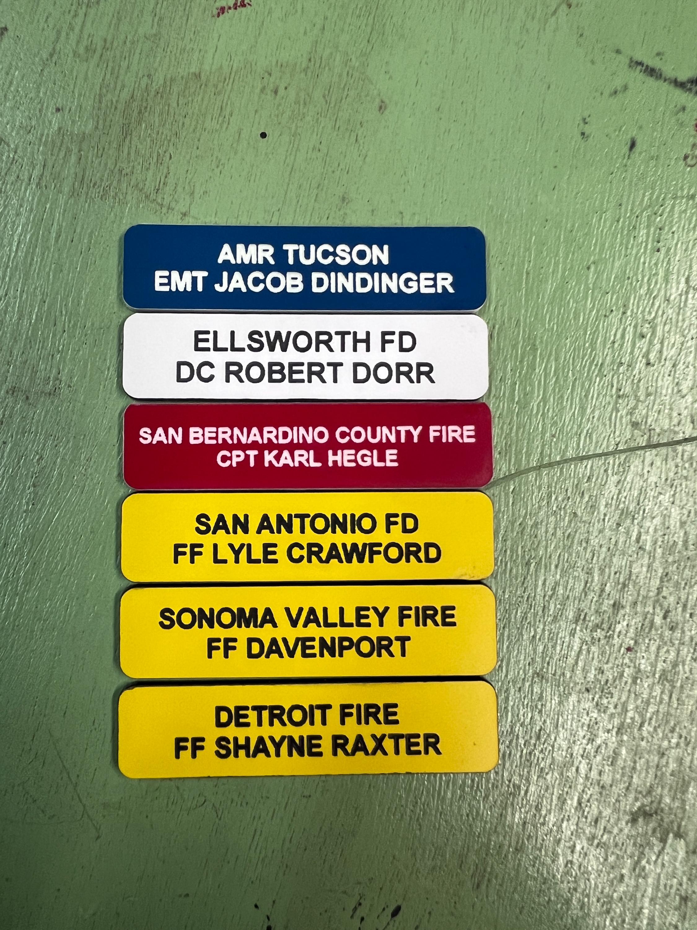 Firefighter Accountability Tag Custom Engraved Gear ID for Incident ...
