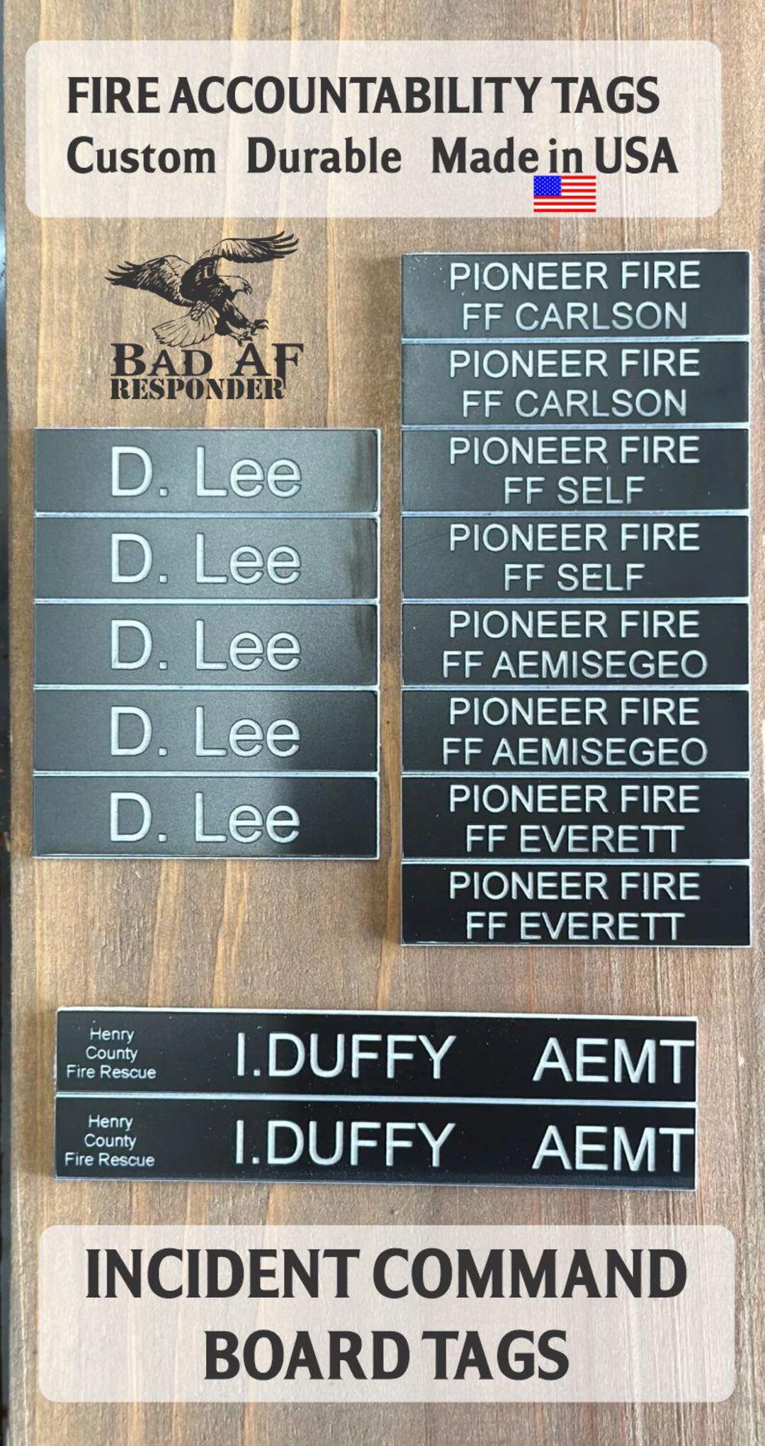 Firefighter Accountability Tag Custom Engraved Gear ID for Incident ...