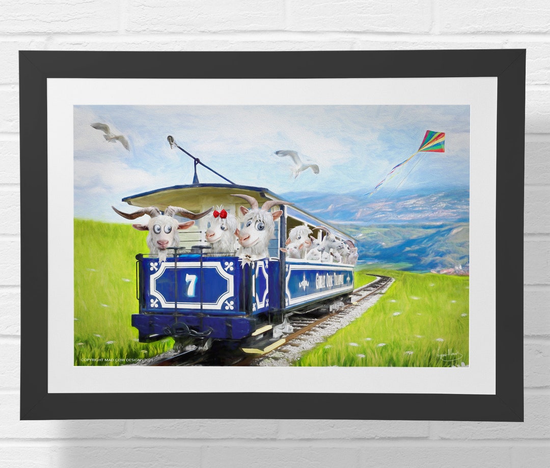Goat Print - Travelling the Tram - Etsy UK
