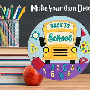 DIY Sign Kit - Back to School Bus Sign, Welcome Sign, DIY Kit, Paint at ...