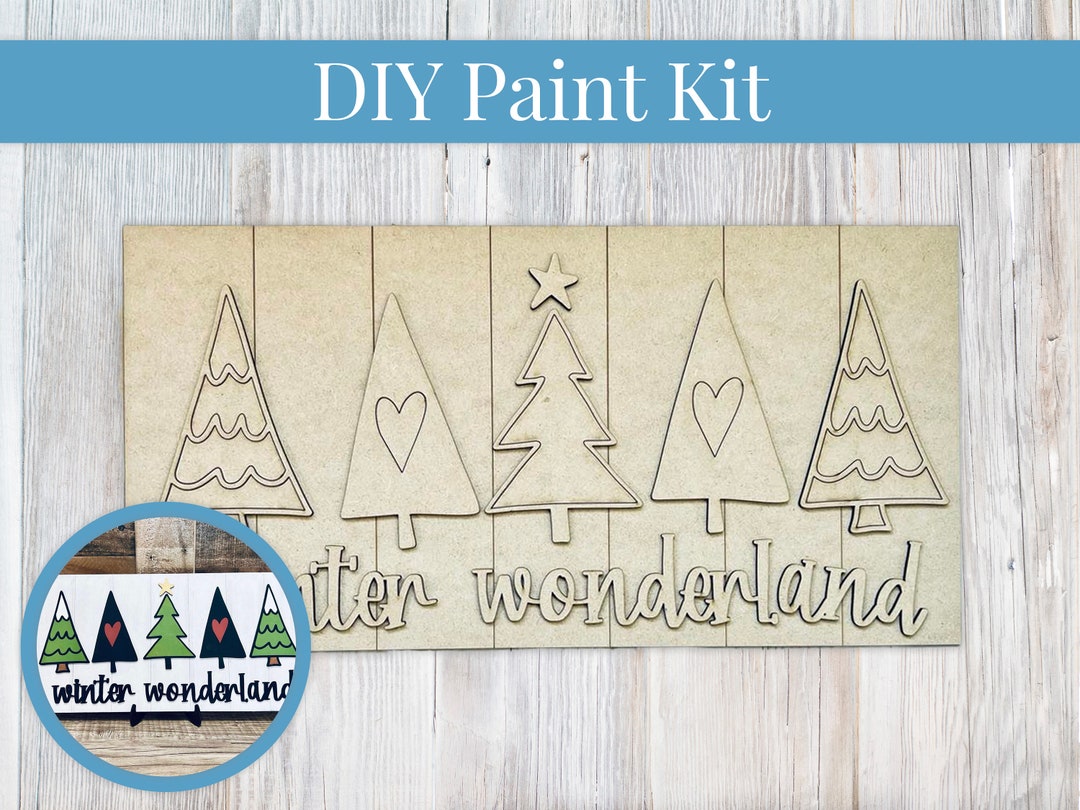 DIY Sign Kit - Winter Wonderland Sign Kit, Welcome Sign, DIY Kit, Paint ...