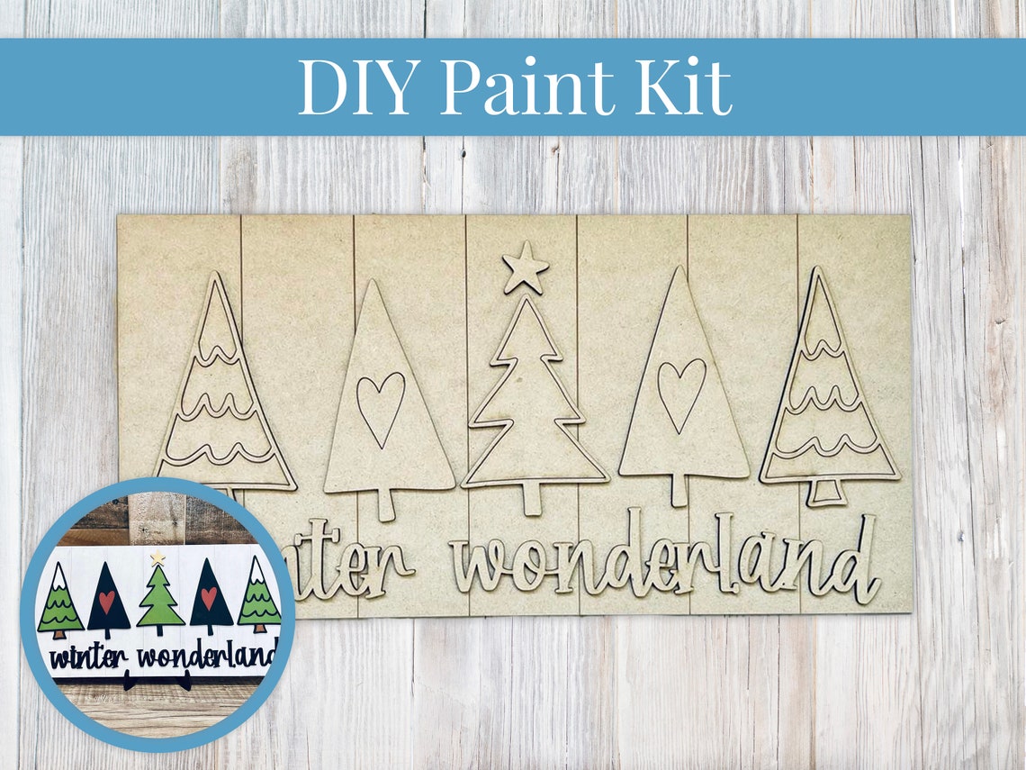 DIY Sign Kit Winter Wonderland Sign Kit Welcome Sign DIY - Etsy