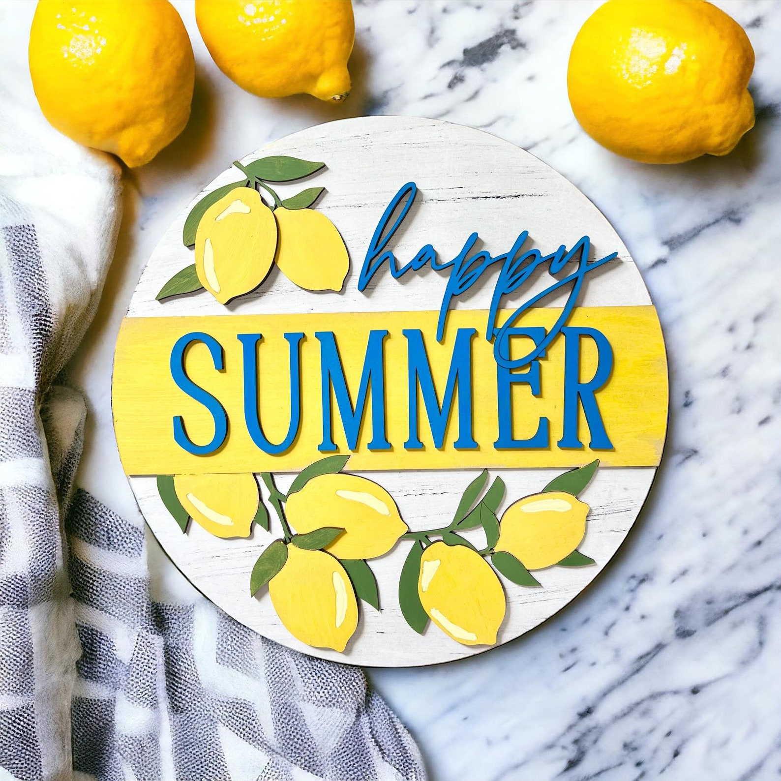 DIY Paint Kit - Happy Summer Lemons Sign, Wood Sign, Unfinished DIY ...