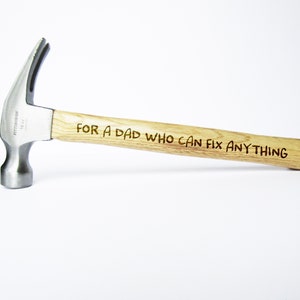 Personalized Hammer - for a Dad That Can Fix Anything - Wood Hammer ...