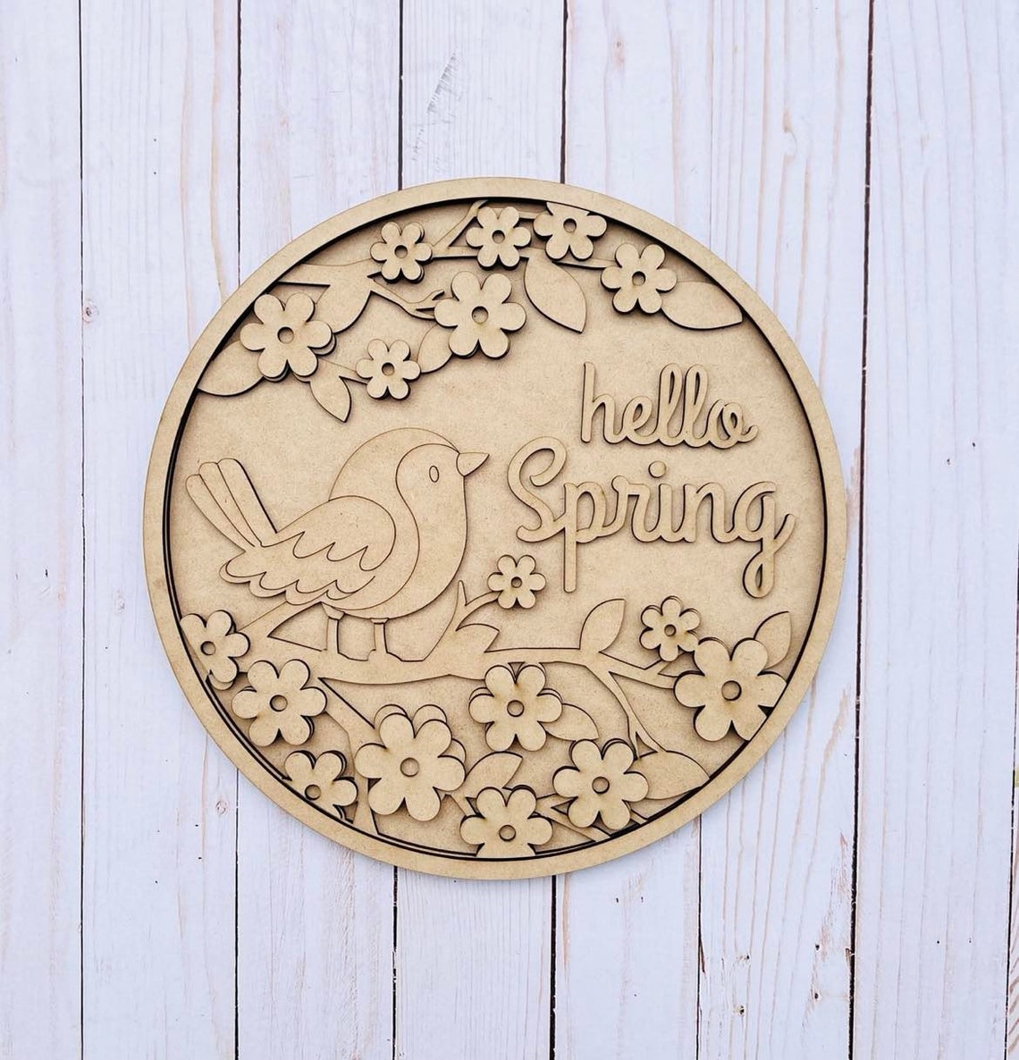 DIY Sign Kit - Birdie Hello Spring Sign, Welcome Sign, DIY Kit, Paint ...