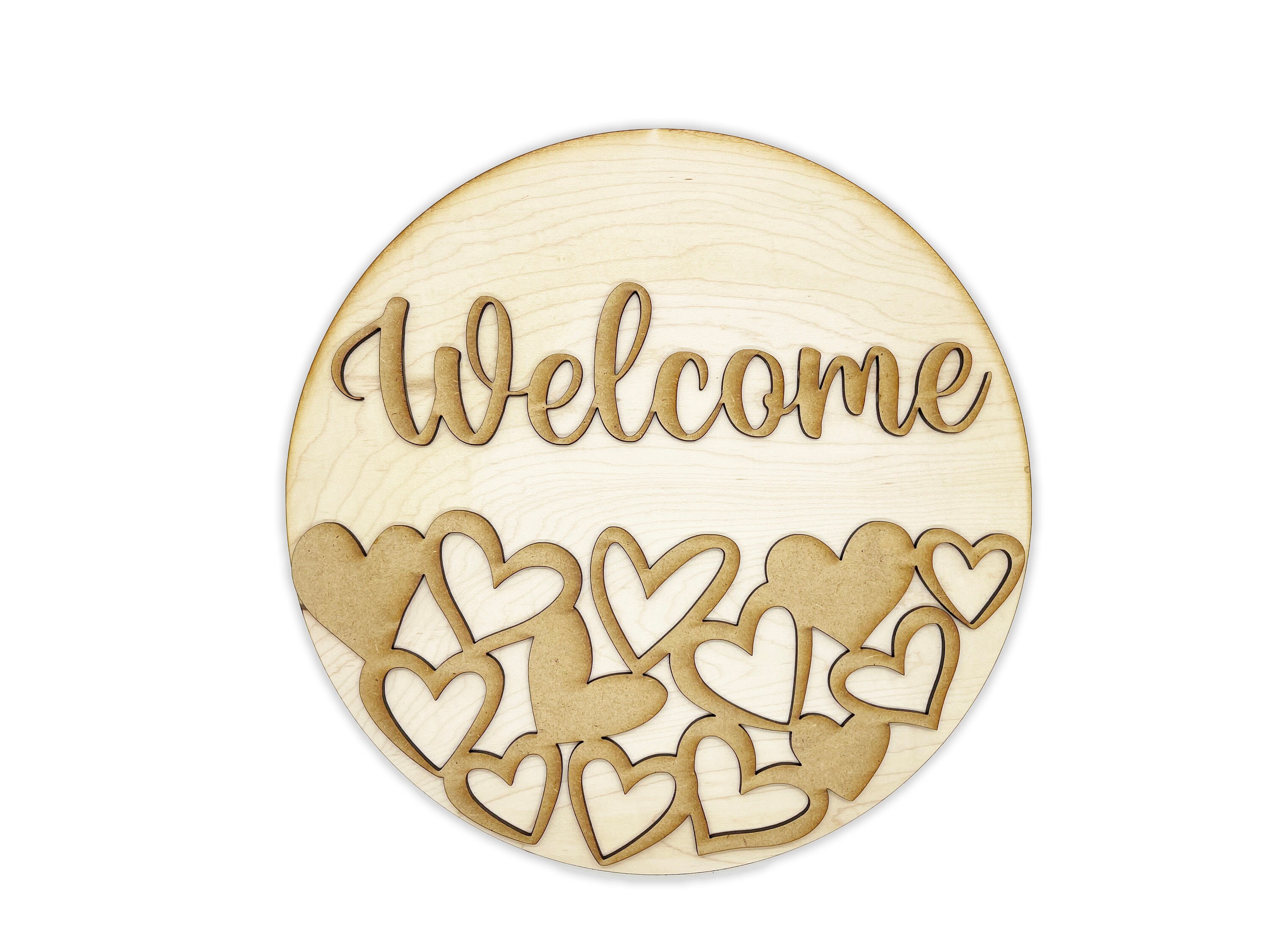 DIY Sign Kit Welcome Heart Clusters Sign, Welcome Sign, DIY Kit, Paint ...