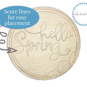 DIY Sign Kit - Hello Spring Wreath Flowers Sign, Welcome Sign, DIY Kit ...