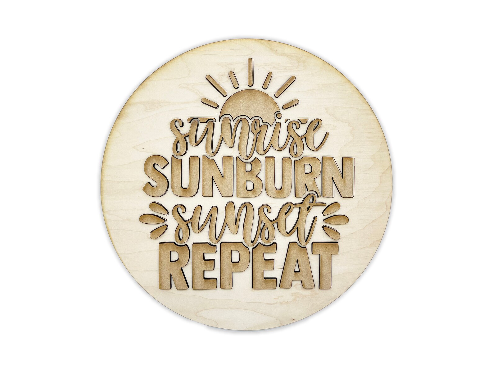 DIY Sign Kit - Sunrise Sunburn Sunset Repeat Circle Sign, Welcome Sign ...