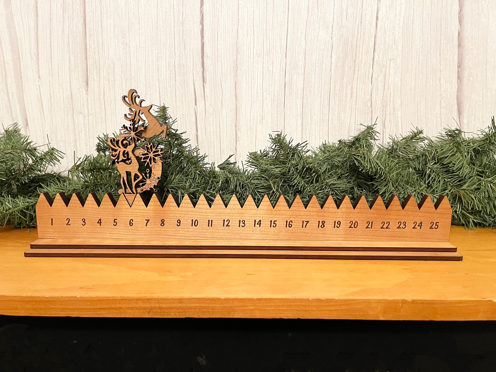 Christmas Advent Calendar Reindeer Advent Calendar Wooden - Etsy